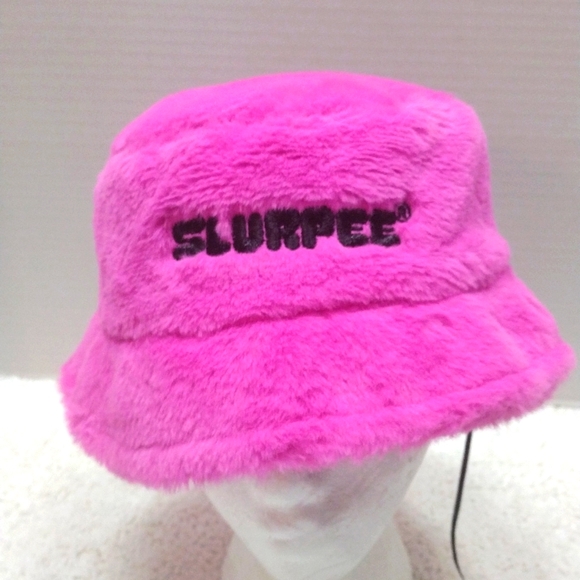 No Brand | Accessories | Fuzzy Slurpee Pink Bucket Hat Draw String ...